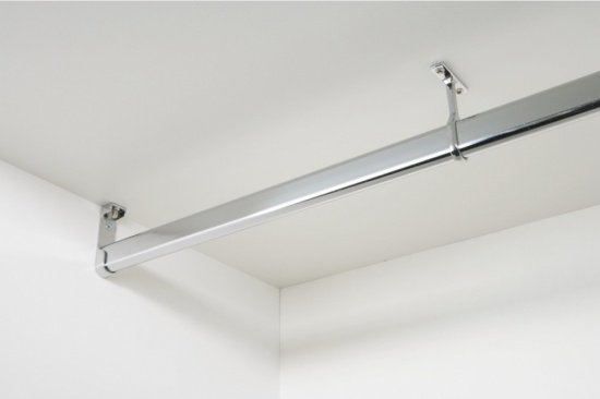 Wardrobe 90° Oval Corner Bar Rail Set - solmer.co.uk