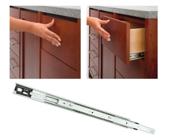 Ball Bearing Touch Release Drawer Runners Accuride 3832TR - solmer.co.uk