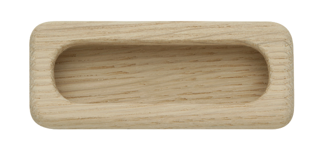 Inset Handle Unfinished Oak Wood 94 mm Montone - solmer.co.uk