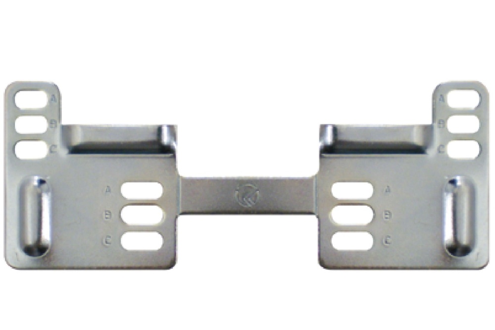 Wall Plate, Double for Libra Cabinet Hangers, WP2 - solmer.co.uk