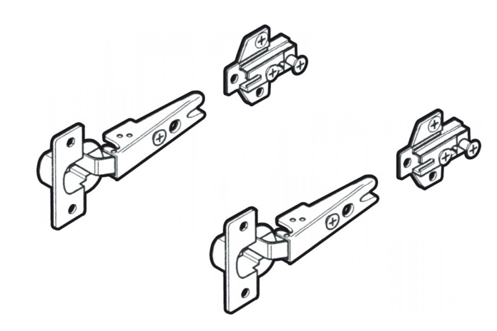 Hinge set, for Inset Pivot Sliding Cabinet Doors, Accuride 1432 ...