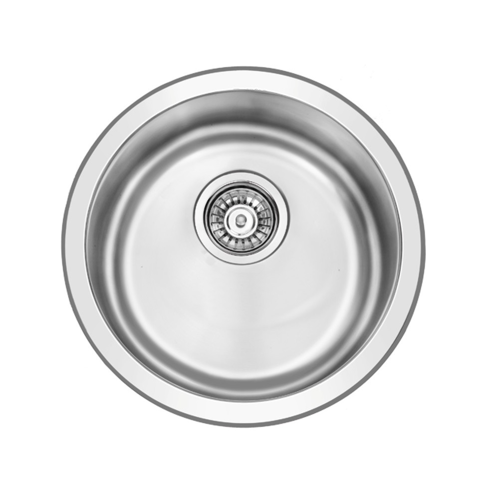 Bourne Round Single Bowl Sink Stainless Steel Circular - solmer.co.uk