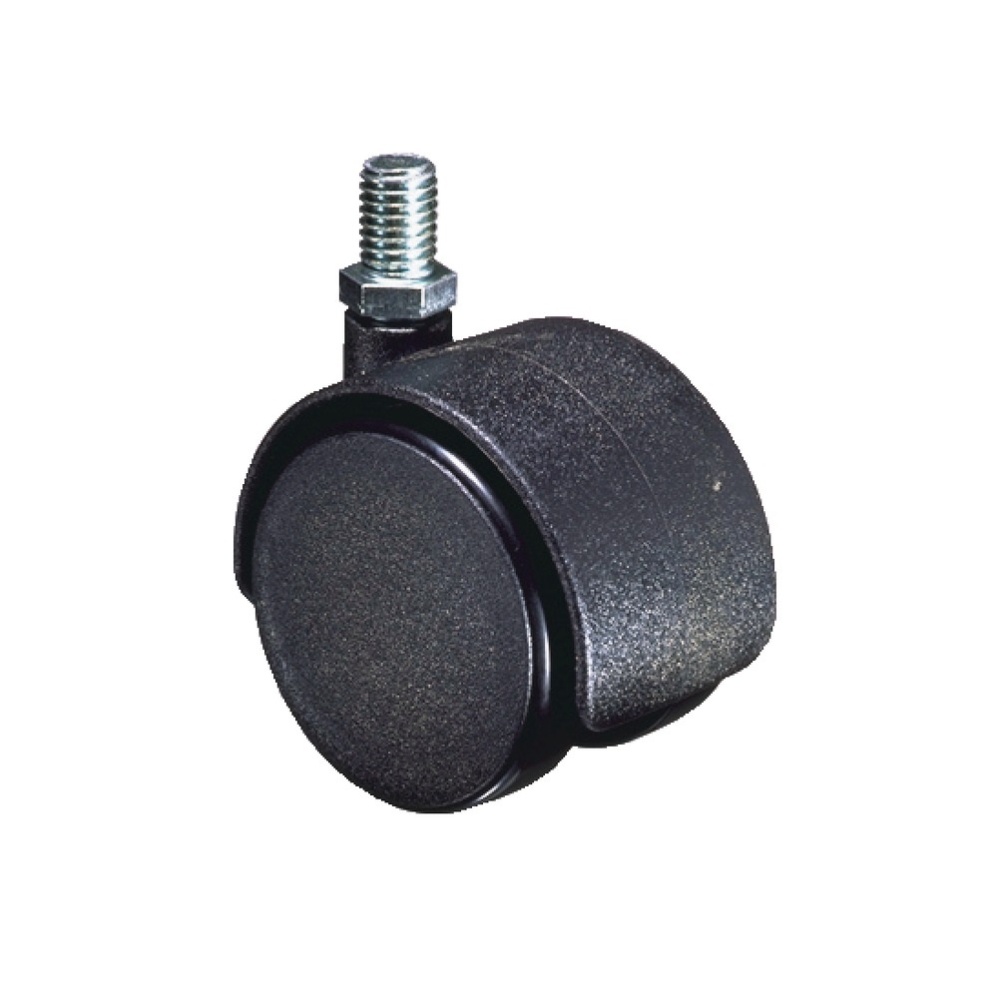 Swivel Twin Wheel Ø 50mm Castor M8 Thread Fixing Load Capacity 45kg