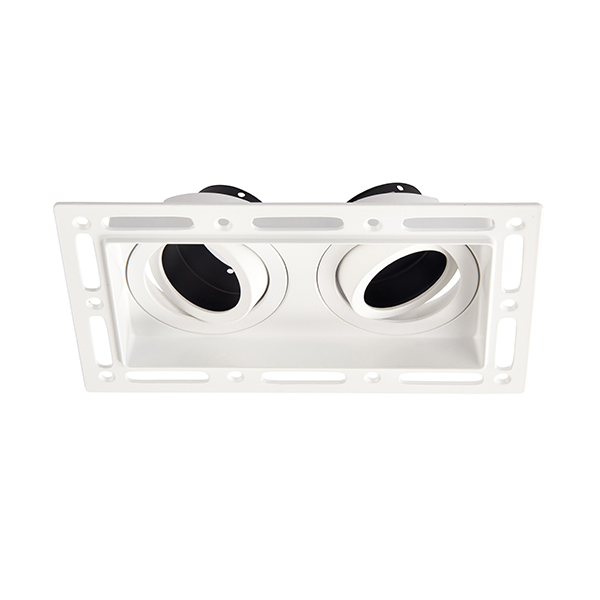 Twin Recessed Trimless Square Downlight - solmer.co.uk