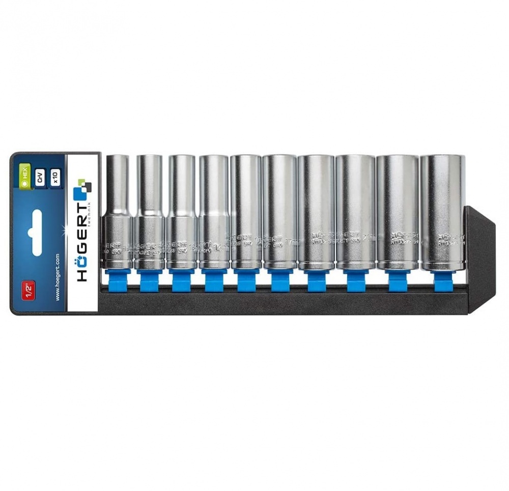 1/2" Deep Sockets Set of 10 pcs - solmer.co.uk