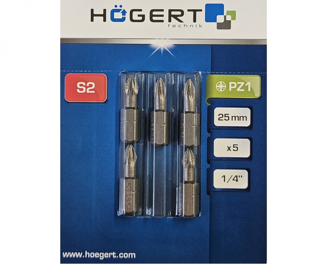 PZ - 25mm Pozi Bits, Box of 5pcs - solmer.co.uk