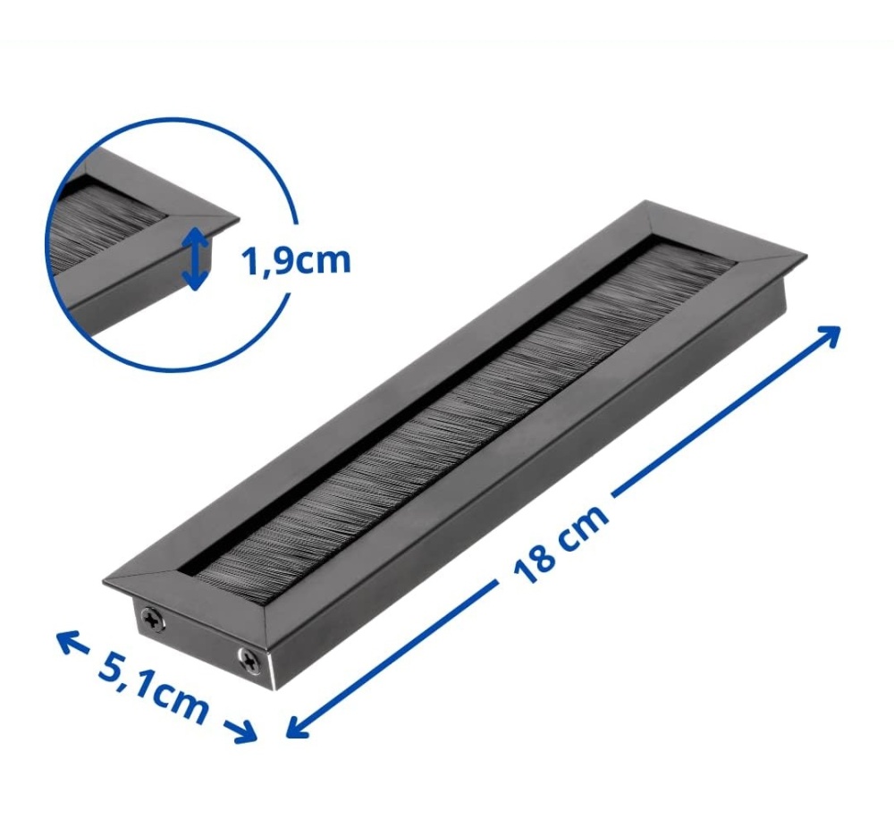 Square Grommet Cable Hole Tidy MERIDA - solmer.co.uk