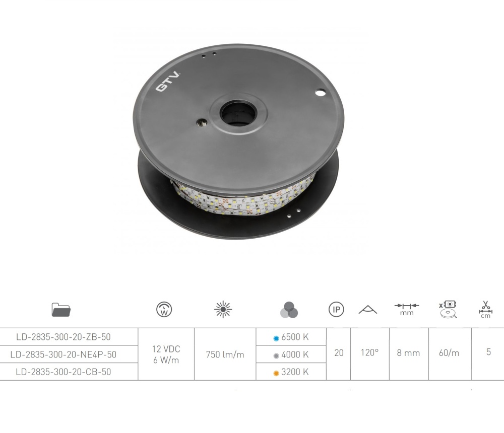 50m LED Strip Light 8mm 2835 SMD 12V LED Flexible Strip Lighting ...