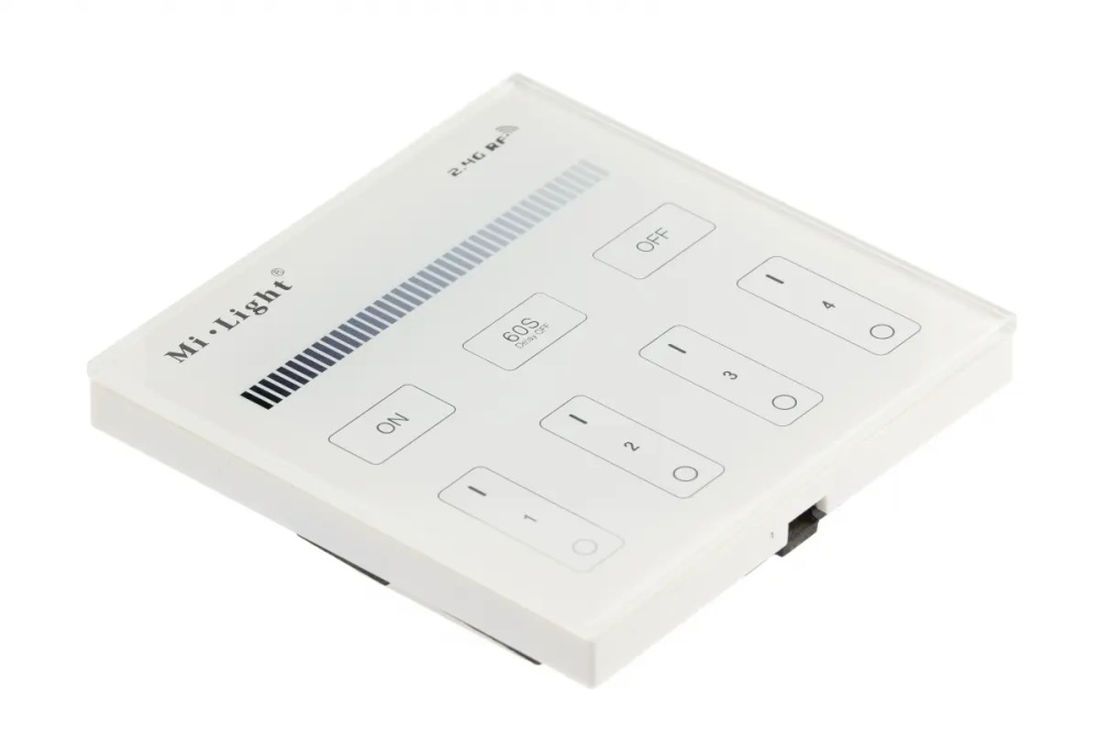 Mono 4-zone Touch Panel Remote Controller with Batteries - solmer.co.uk