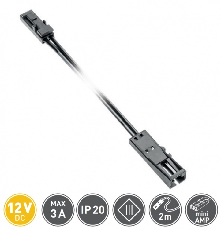 Extension Cable with Mini AMP - solmer.co.uk