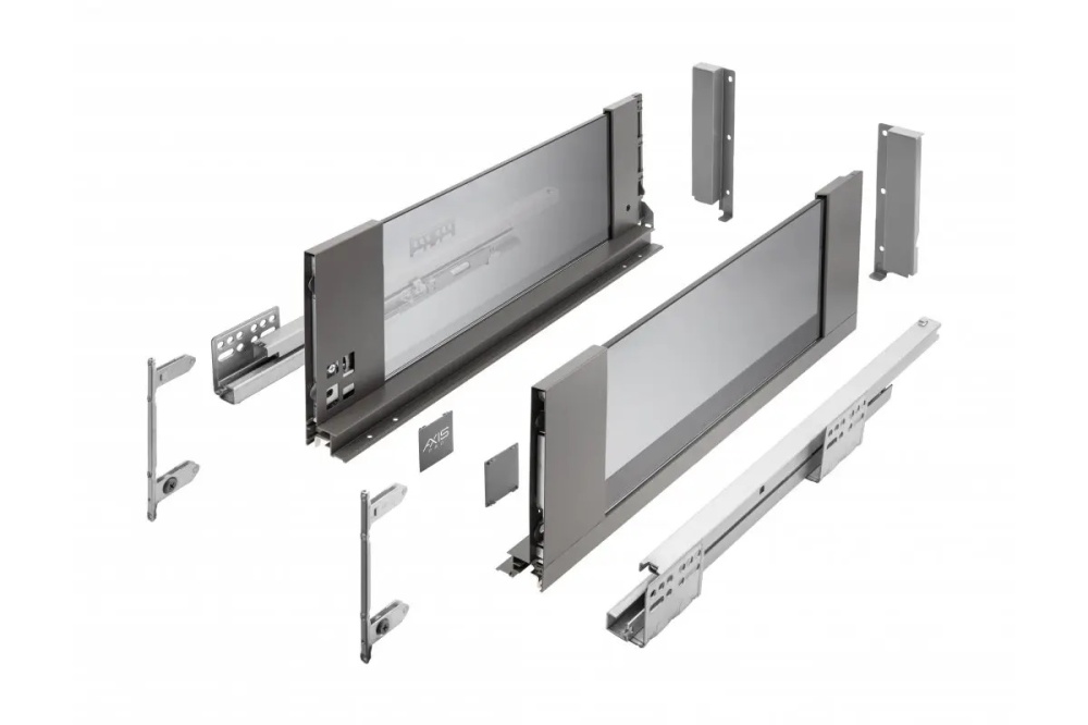 Modern Drawer System with Glass AXISPRO Anthracite - solmer.co.uk