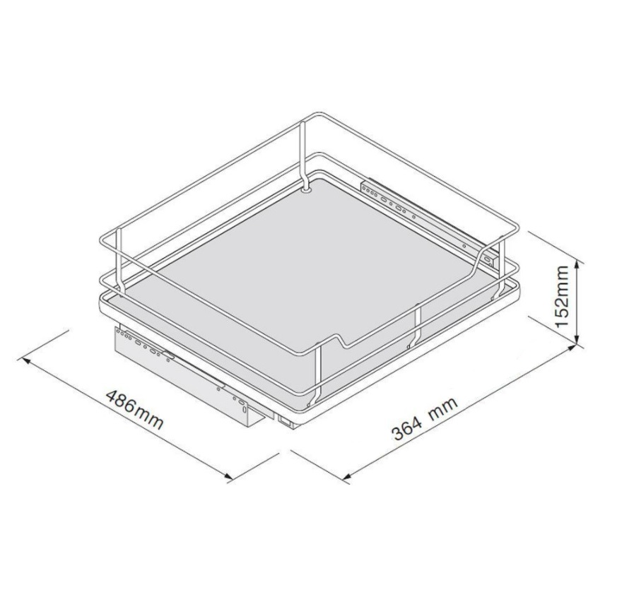 Pull Out Solid Base Basket Soft Close System - solmer.co.uk