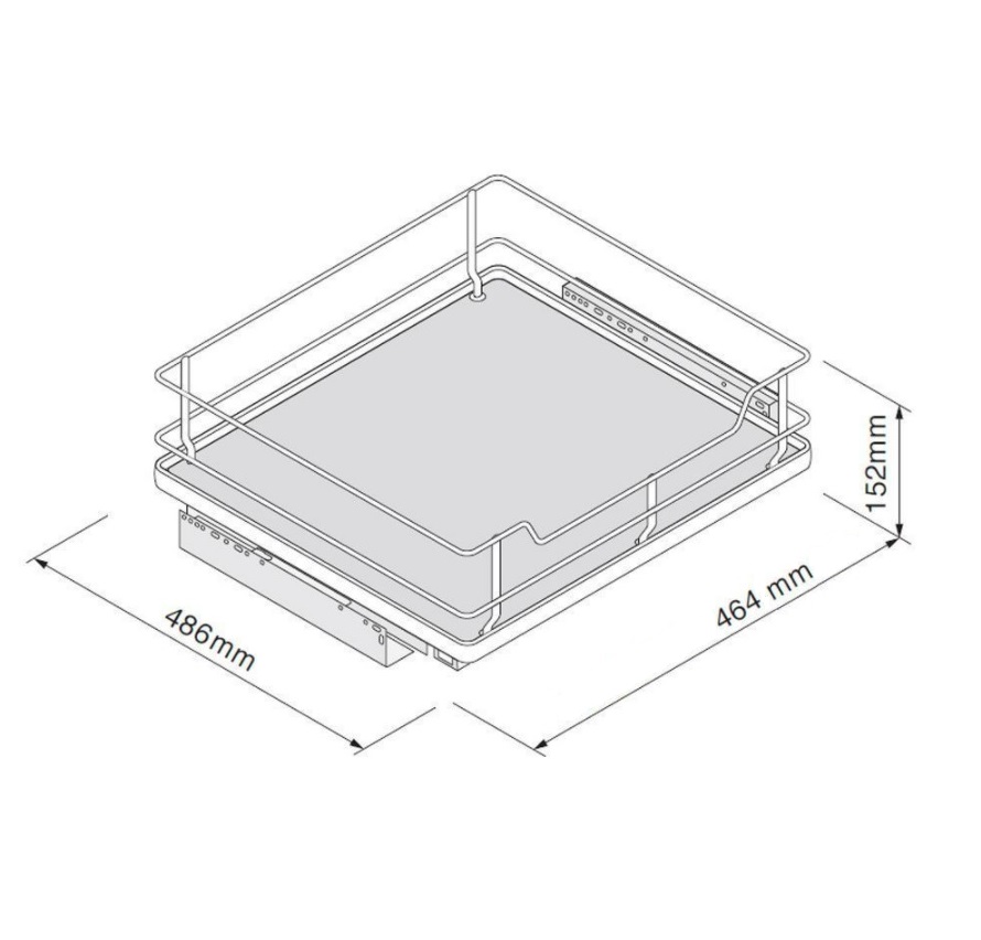 Pull Out Solid Base Basket Soft Close System - solmer.co.uk