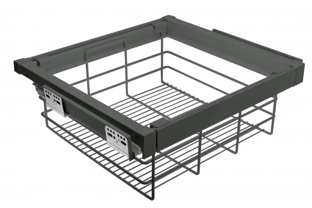 Wire Basket Drawer ELITE with Soft Closing Runner / Anthracite - solmer ...